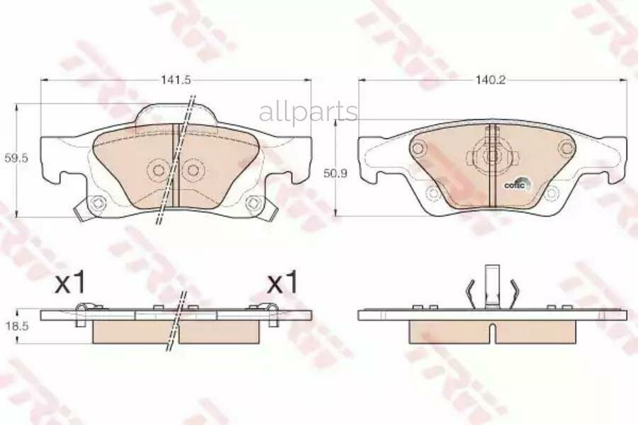 TRW GDB4448 Колодки торм. зад.