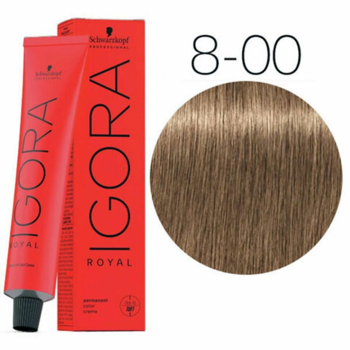 Schwarzkopf Igora Royal - 8-00 Светлый русый натуральный экстра Стойкая крем-краска для волос 60 мл