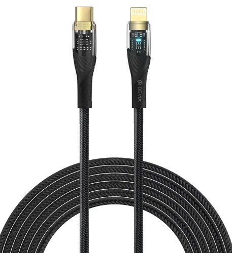 Devia Кабель Star Series, Type-C - Lightning, PD Fast Woven, 3 А, 1 м, черный