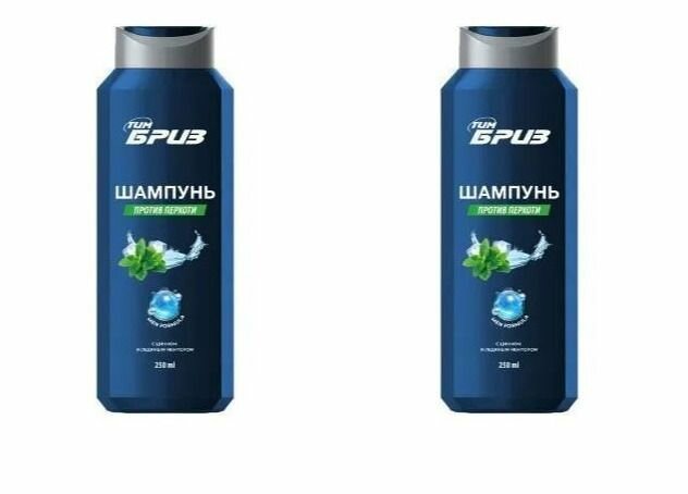 ТимБриз Шампунь для волос Против перхоти с цинком и ментолом, 250 мл - 2 шт