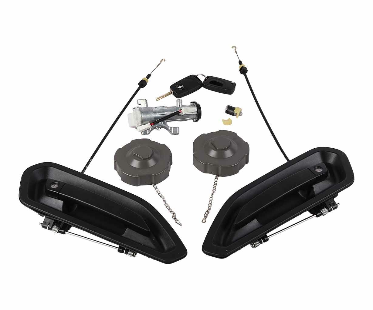 Личинка SHAANXI X6000 замка двери комп.(1личин,1зам. зажиг,2руч. наруж,2ключа,2крыш. баков) OE, DZ16251341008, SHACMAN