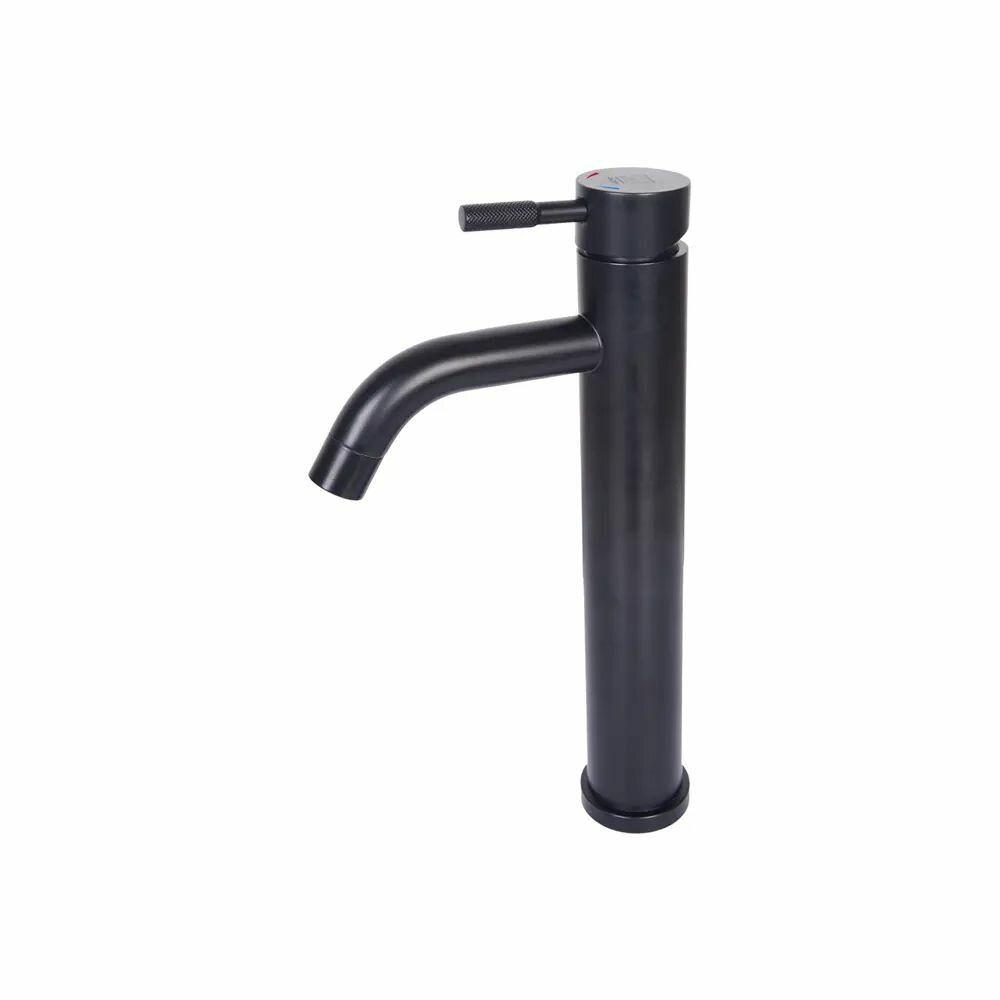 ARGO Смеситель для умывальника под чашу, SOLID чёрный, d-35 нерж. сталь