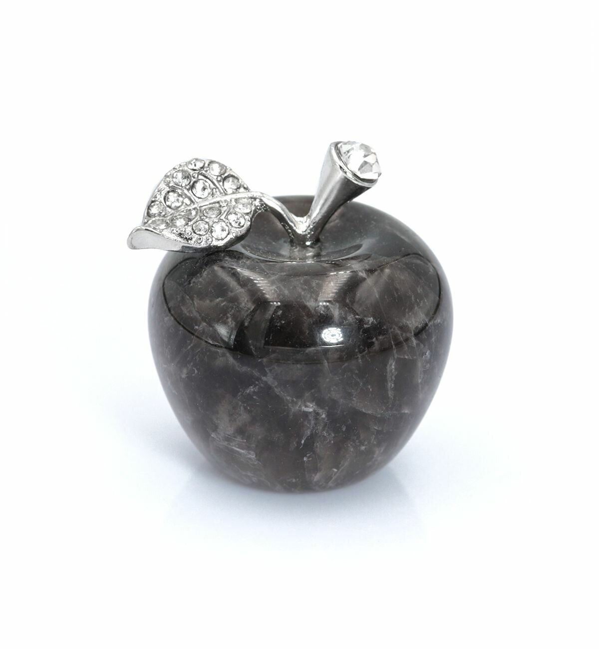 Яблоко из натурального камня, раухтопаз, 3 см