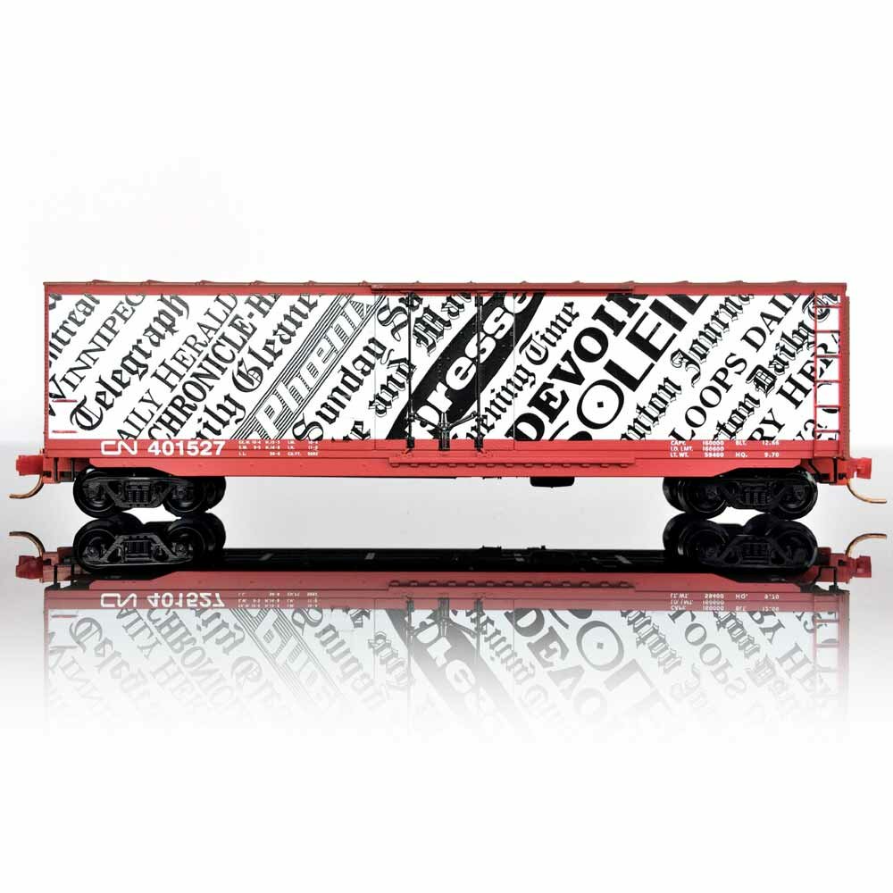 Вагон 1/160 MTL Micro-Trains Line 03800460 50' Standard Box Car Plug Door, w/o Roofwalk CN #401527