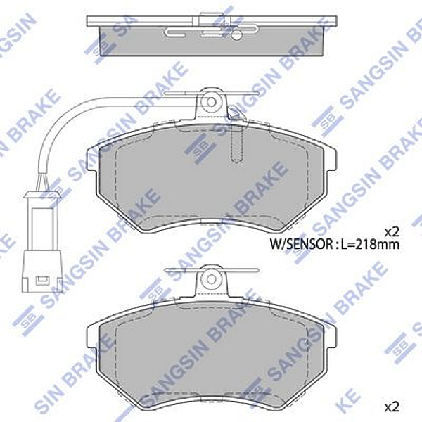 HI-Q SP2005 sp2005 колодки дисковые пер.\Audi (Ауди) 80 1.6 / 1.9td 91-94, VW Golf (Гольф) III / Passat (Пассат) 88