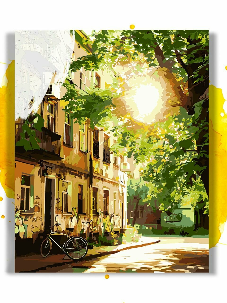 Картина по номерам на холсте Родной двор, 40 х 50 см