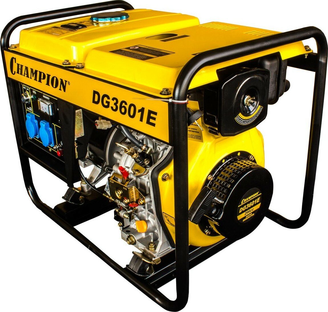 Генератор дизель CHAMPION DG3601E (2.7/3кВт, 5л. с, 12.5л, 80кг, 1.2л/ч, 12V эл. старт)