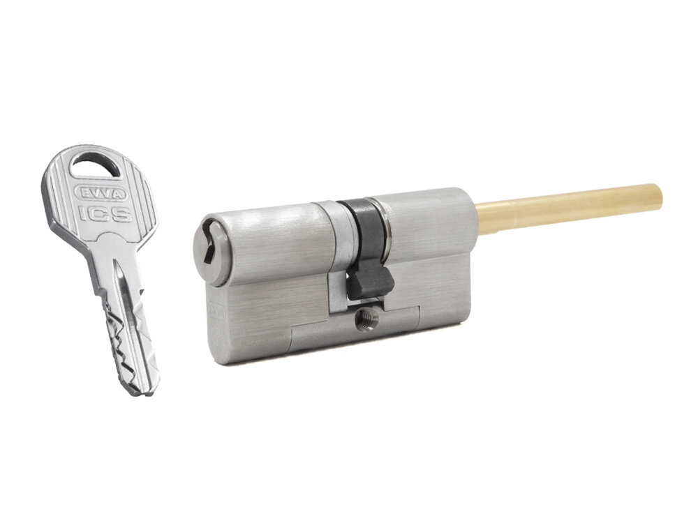 Цилиндр EVVA ICS ключ-шток 72мм (размер 41х31Ш мм) - Никель (5 ключей)