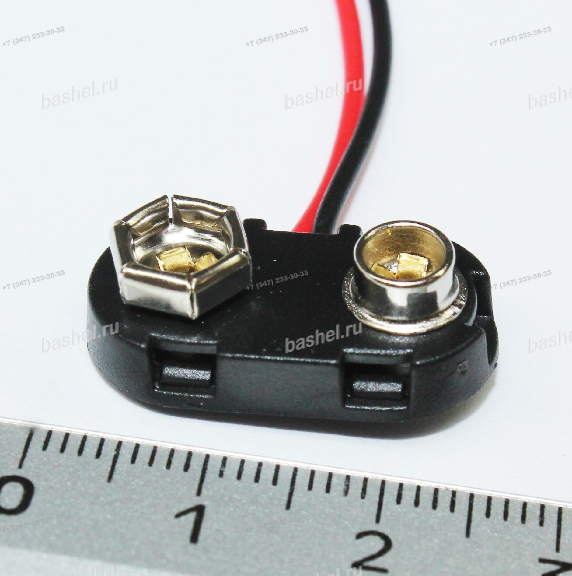 Шнур питания для "Кроны" BAT/SNAP BS-E Black 150mm (пластик)