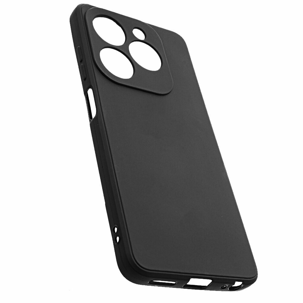 Силиконовый чехол TPU Case матовый для Infinix Smart 8 Plus/Smart 8 черный