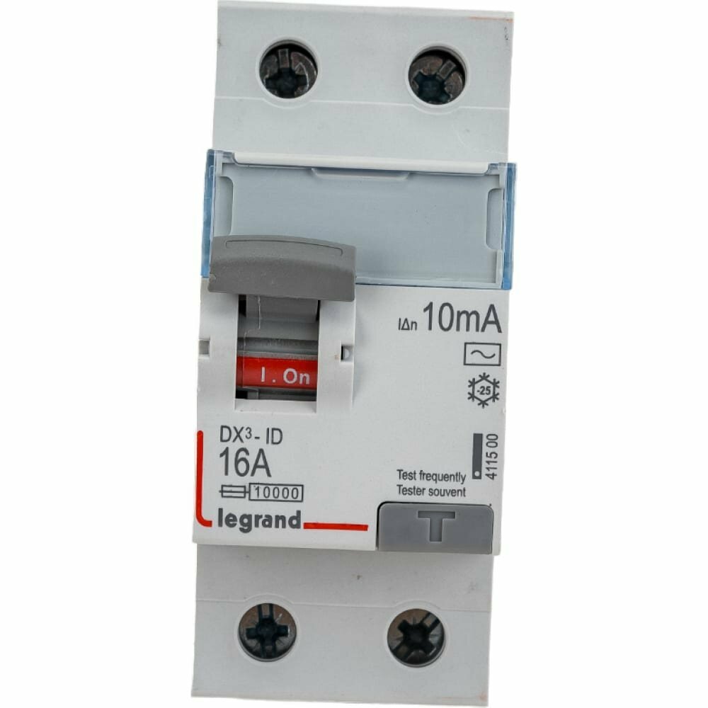 LEGRAND Выключатель дифференциального тока (УЗО) 2п 16А 10мА DX3 АC (411500)