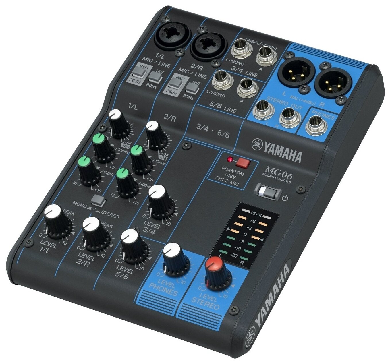 YAMAHA MG06 микшерный пульт, без адаптера питания