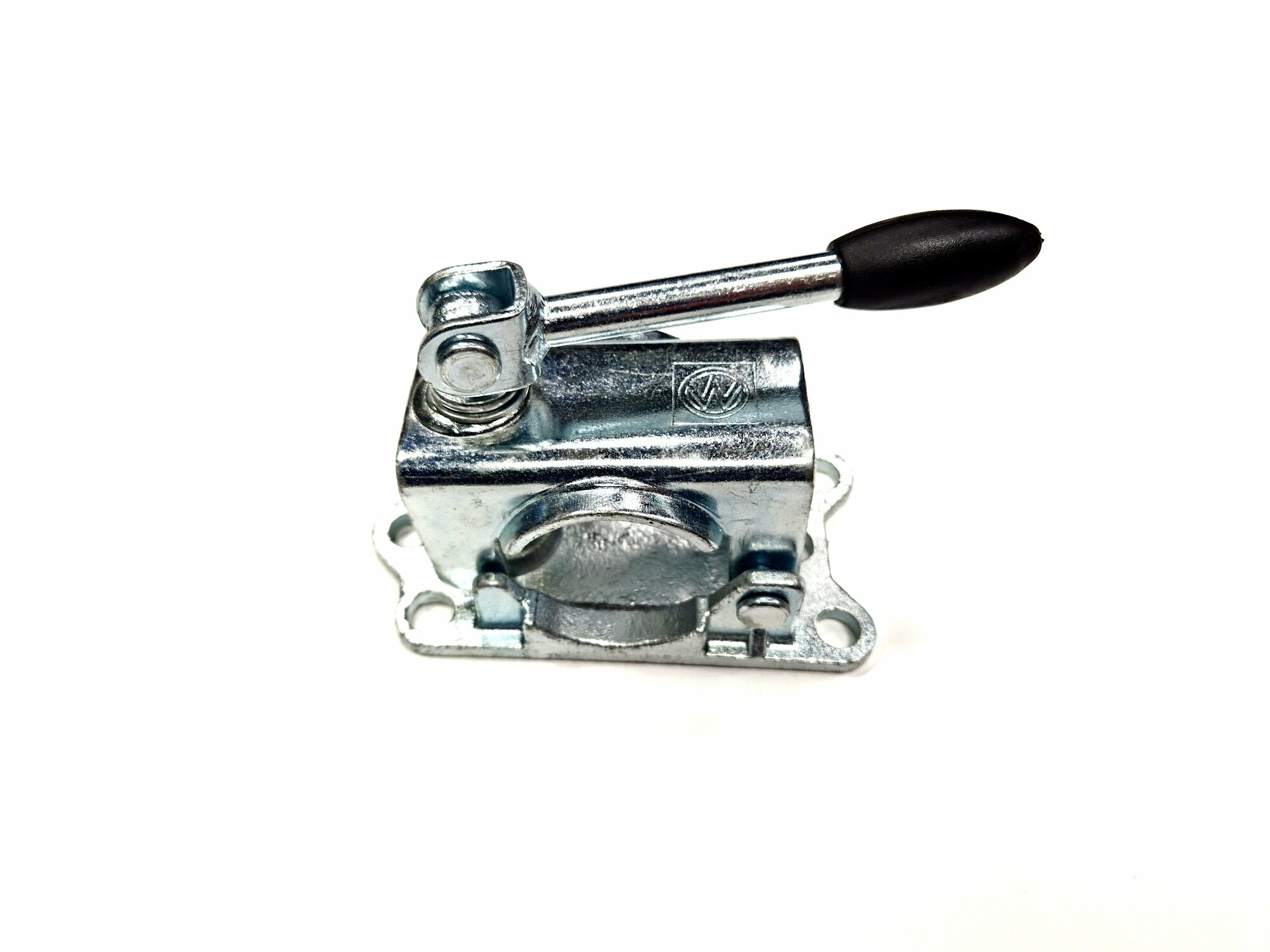 Хомут опорного колеса Winterhoff d 48 мм, сталь, покрытие цинком, складная ручка, усиленная чугунная площадка