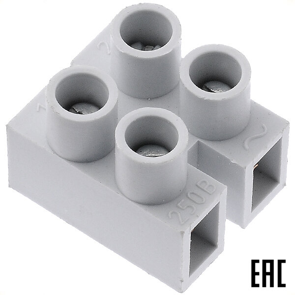 Колодка СОВ2,5-103-2 клеммная 2 пары винтовых клемм 2,5кв. мм (2 шт. в комплекте)