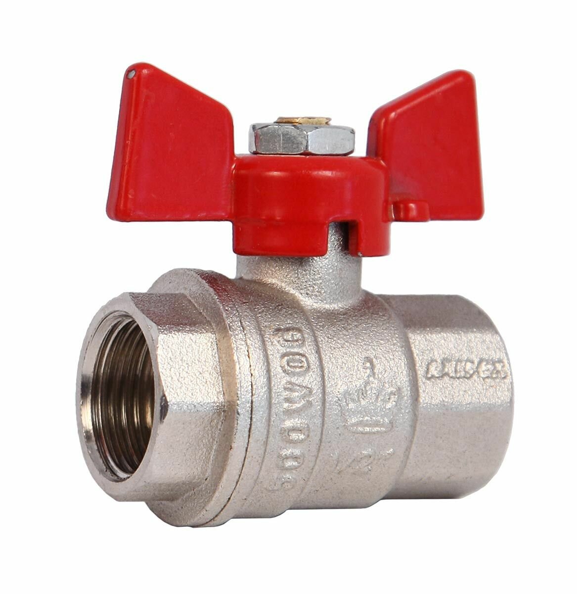 Кран KAISER 802-1/2 г/г бабочка усиленный 1/2"