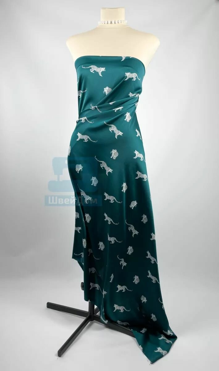 Ткань Шелк "Сафари", 97% п/э, 3% эластан, ширина 150 см, 1 м