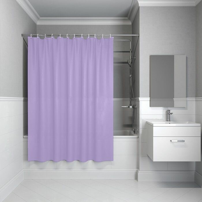 Штора для ванной Iddis 200х180 см, PE, светло-фиолетовый