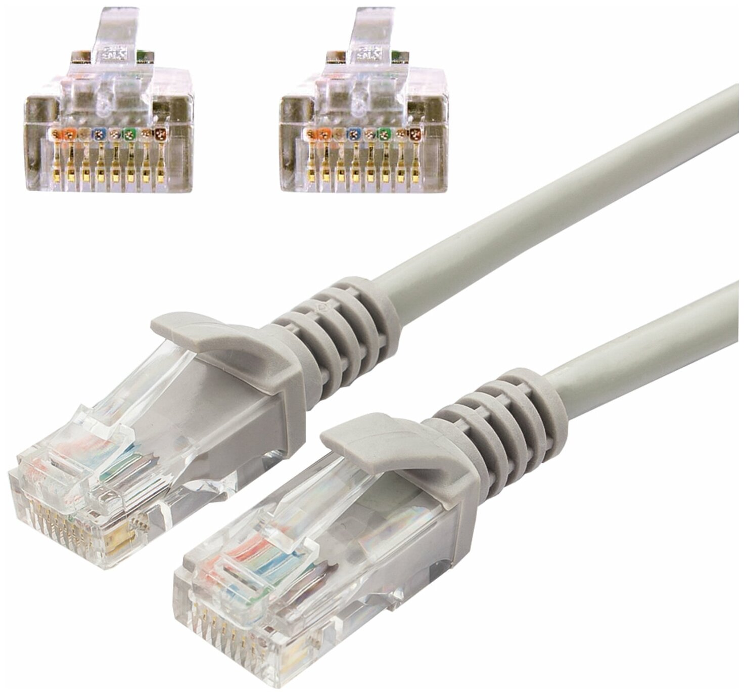 Патч-корд UTP GEMBIRD/CABLEXPERT 5e, 20м, литой, многожильный, серый (PP12-20M)