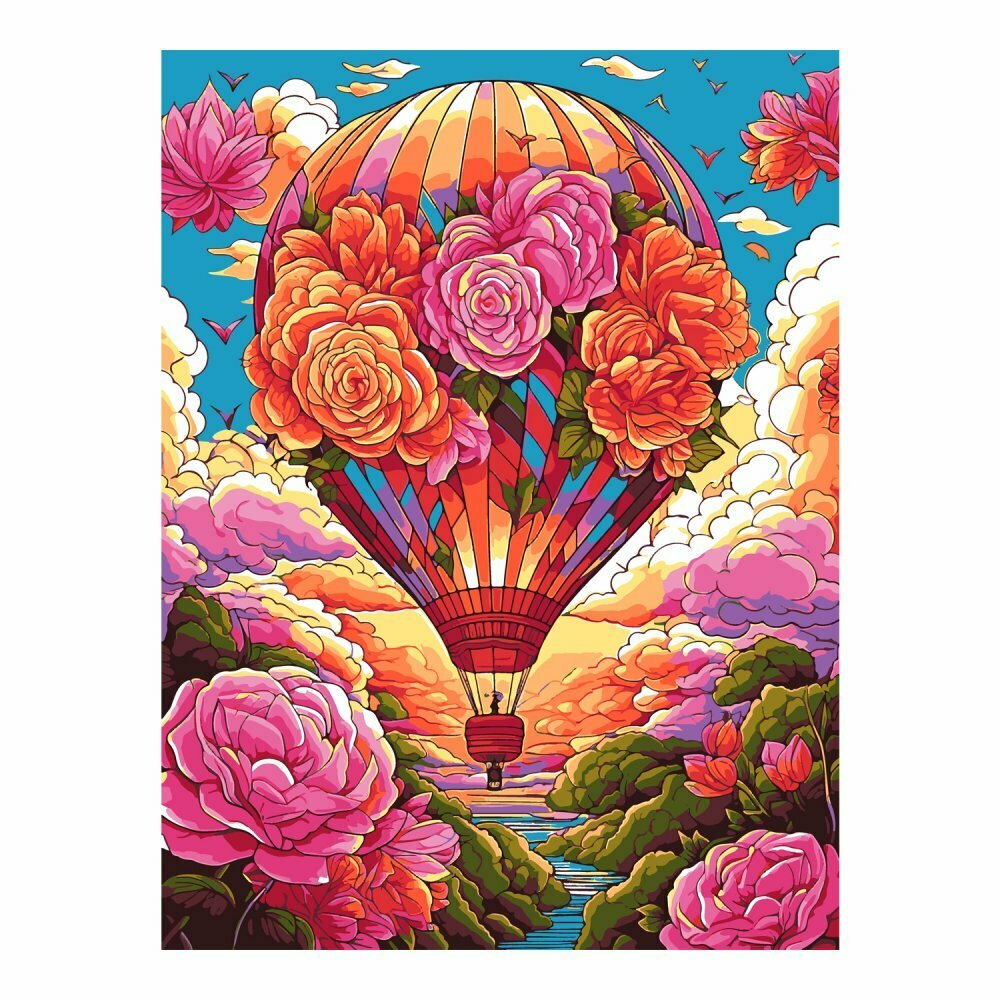Картина по номерам 28х38см на картоне Цветочный шар LORI