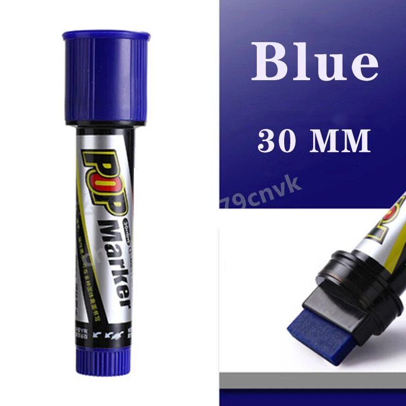 POP Водонепроницаемые перманентные маркеры 12 цветов Синий, 30 mm Blue