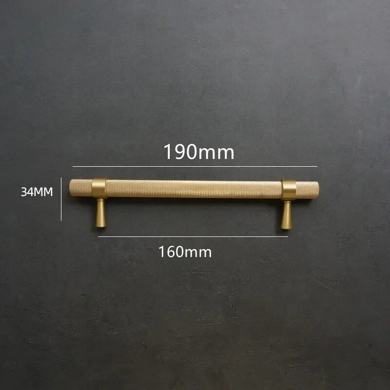 Ручки для шкафов латунные knurled-160MM