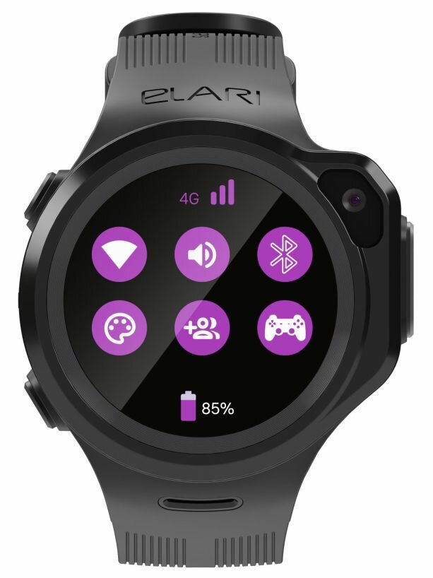 Умные часы детские Elari KidPhone 4GR, черный