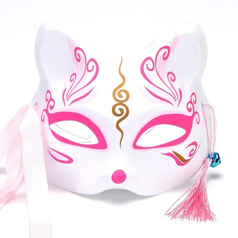 Кошка лиса маска аниме Розовый, H