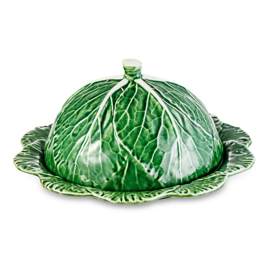 Блюдо для сыра с крышкой Bordallo Pinheiro Капуста 35 см, керамика