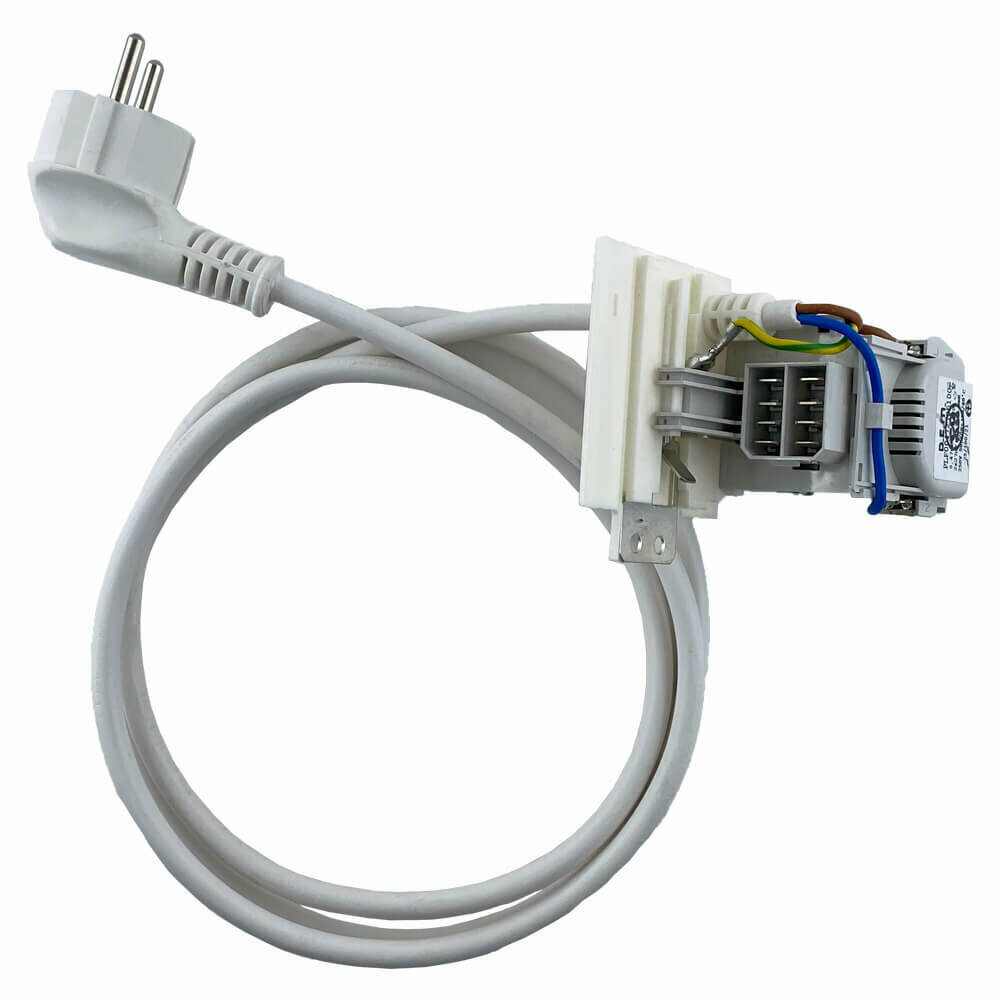 Сетевой шнур 1.5м провод с фильтром радиопомех для стиральной машины INDESIT HOTPOINT ARISTON PLF00472705100 PLF20472703101 C00094203 C00115769 C00270937 270937 094203 115769 D.E.M PROCOND PLF SHUKO белый 8 контактов клемм кабель питания
