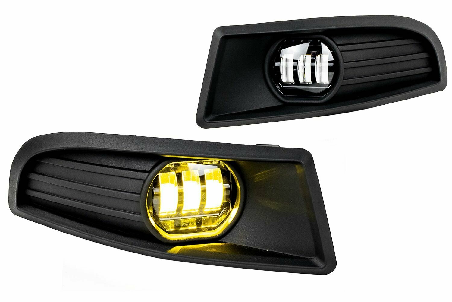 Диодные двухрежимные ПТФ Sal-Man 50W 8600lux (бело-синий 6000К и желтый 3000К) для Skoda Octavia 2008-2013 г. в.