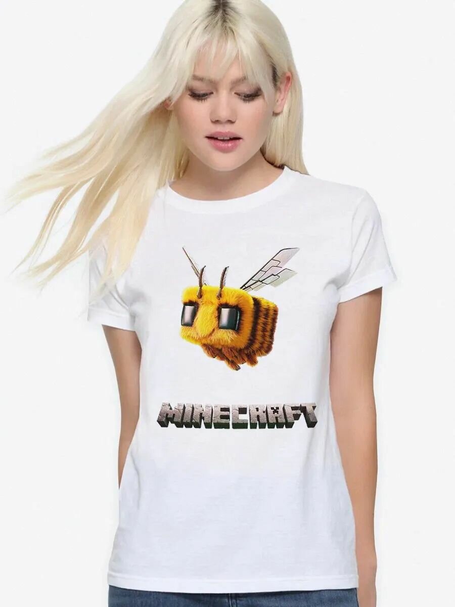 Футболка Майнкрафт / Пчела / Minecraft / Женская