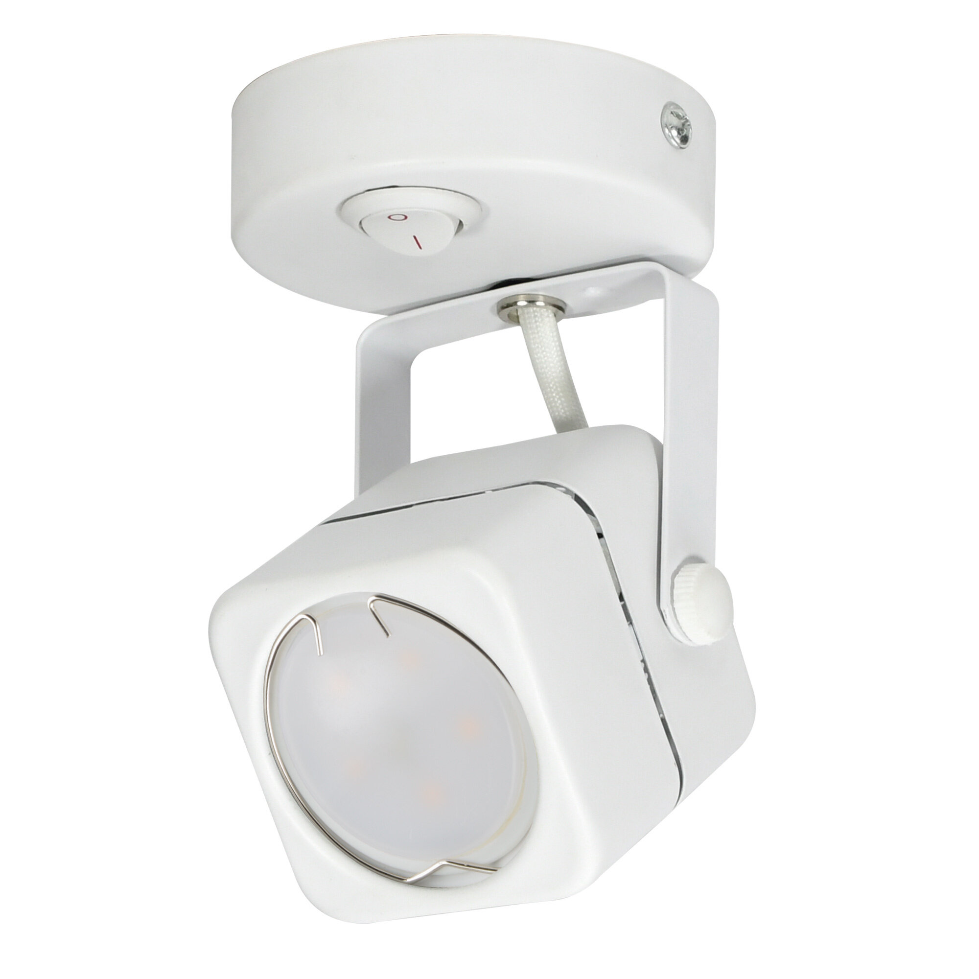 Спот Uniel DLC-S613 под лампу с цоколем GU10 Выключатель на корпусе Белый