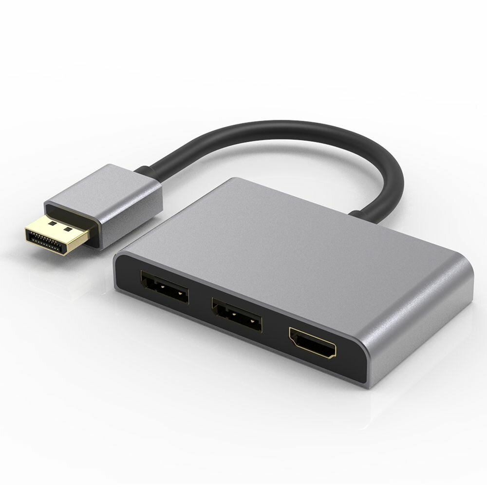 Видеоадаптер 8K/4K DisplayPort 1.4 -> 2xDP+HDMI, 8K/4K 60Гц (ORIENT C803)