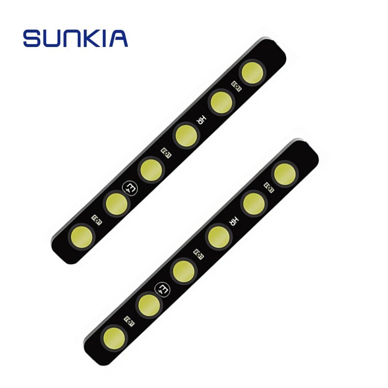 Дневные ходовые огни SUNKIA, универсальные водонепроницаемые противотуманные огни с 6 светодиодами, 2 шт./пара 100%