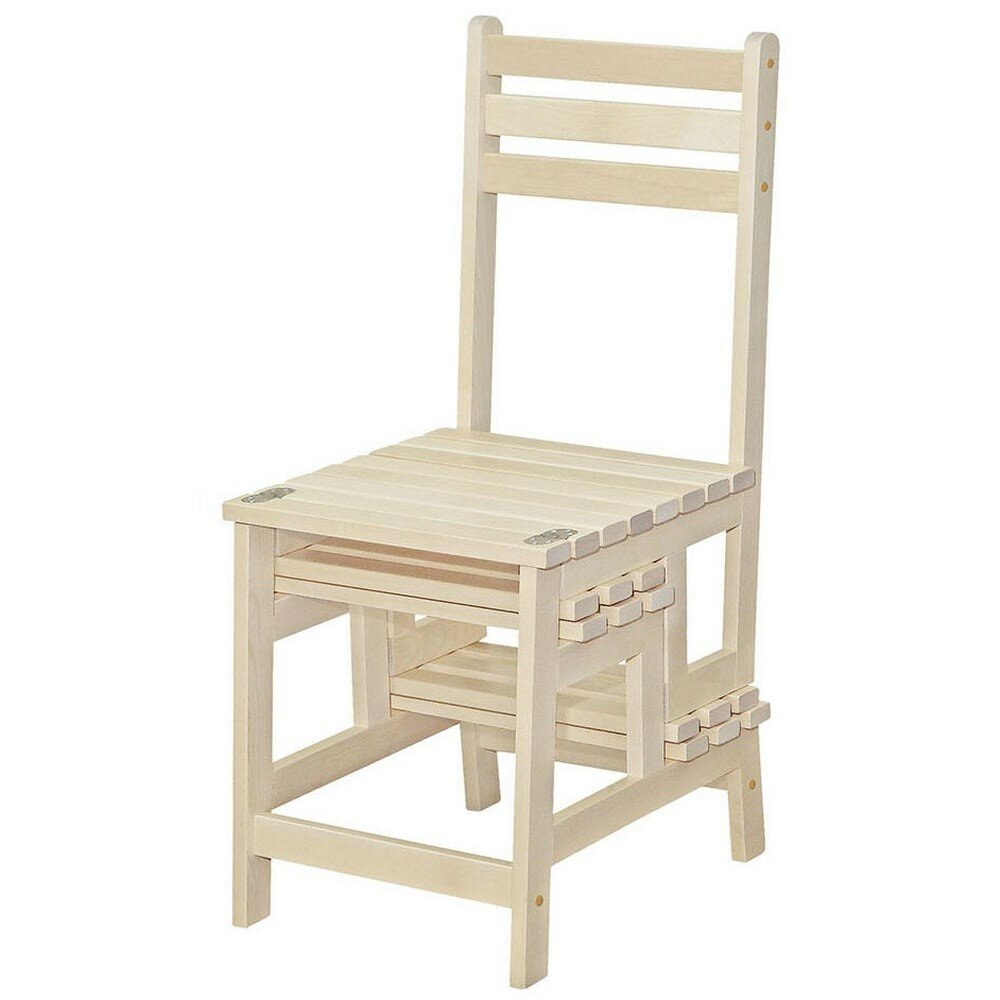 Стул-стремянка Мебелик Массив лак прозрачный Размеры: Высота 902мм Глубина 525мм Ширина 400мм