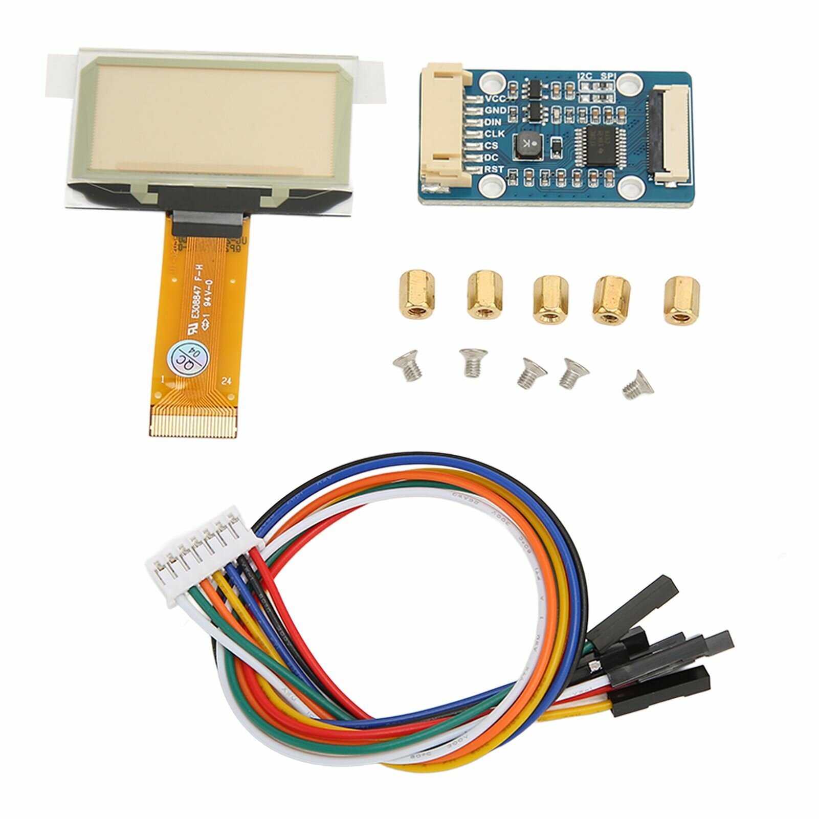 Дисплей 1.51" 128x64, SPI/I2C, синий, для Raspberry Pi