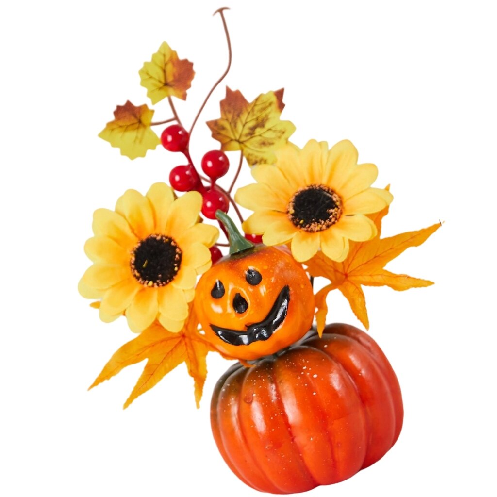 Украшение для Хэллоуина Имитация тыквы в виде кленового листа-Маленькое украшение из тыквы D01