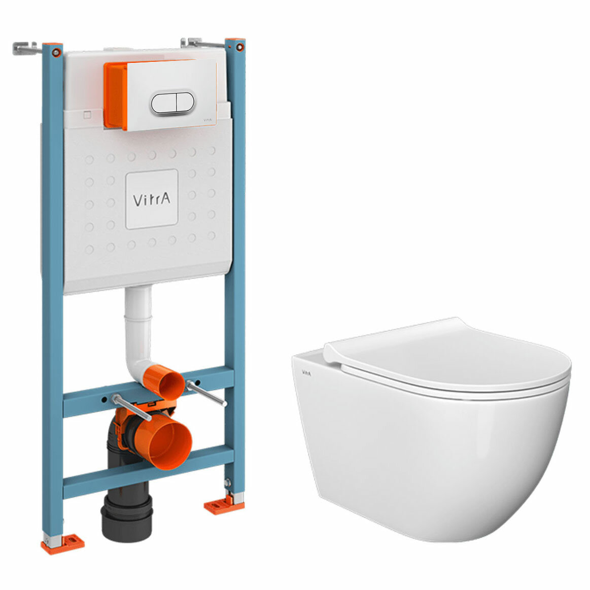 Унитаз с инсталляцией Vitra Mia Round 9856B003-7200