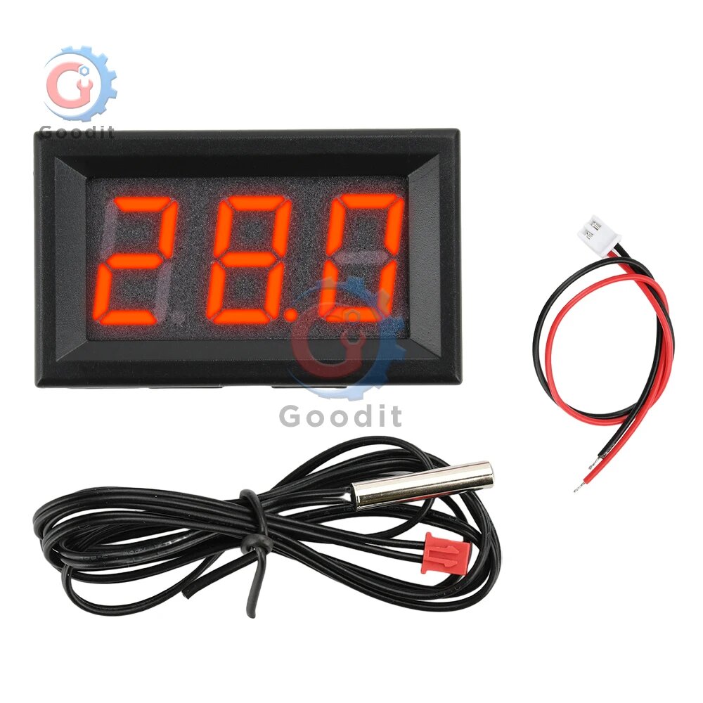 Gaqqee Digital Car Thermometer Red