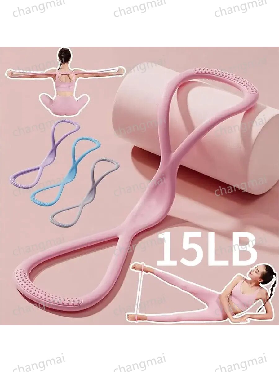 Резинки для фитнеса фигура 8 с ручками подарок новичку