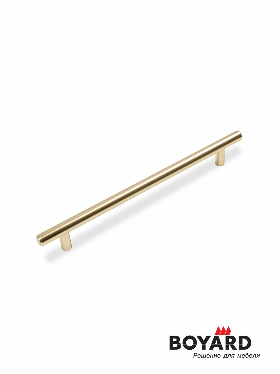 Мебельная ручка рейлинг длинна 240 мм Boyard BSG - Брашированное cатиновое золото RR002BSG.5/192
