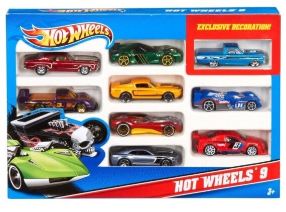 Набор машинок Hot Wheels базовые 10 шт в ассортименте 54886