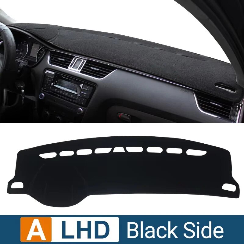 Коврик на приборную панель Skoda Octavia 3 A7 (2013-2019) Black Side LHD