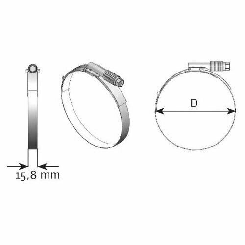 Хомут глушителя Dinex 98872