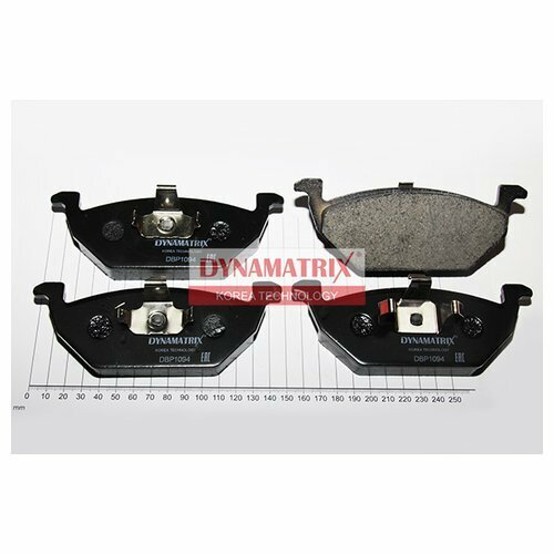 Комплект передних тормозных колодок Dynamatrix-Korea DBP1094 для Audi A1 (2010-2018), Audi A3 (1996-2006), SEAT Cordoba (2002-2009)