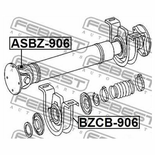 Подшипник опоры карданного вала Febest bzcb906 для Dodge SPRINTER 2500 CAB CHASS, SPRINTER 2500 STANDARD CA, SPRINTER 2500 STANDARD PA,