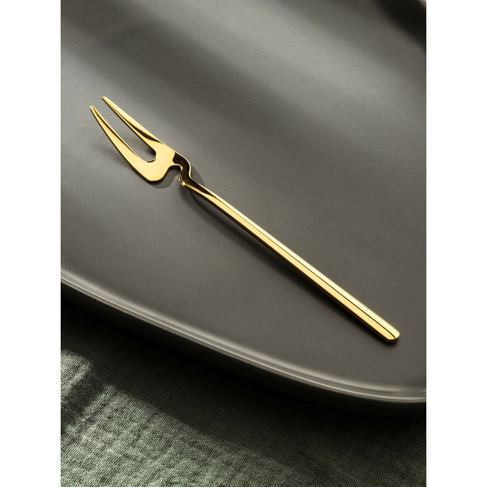 Вилка десертная из нержавеющей стали Magistro Wave, h=14,7 см, цвет золотой, 7362277