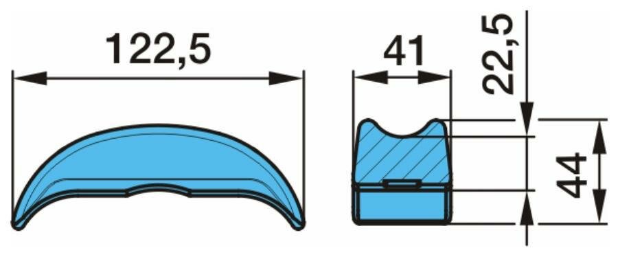 BPW 0334523021 сегмент! L=122.5 H=22.5/44 Шир=41 стремянки п/рессоры\BPW