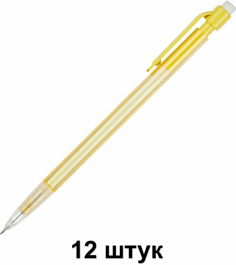 Attache Economy Карандаш механический Желтый, 0,7 мм, 12 шт