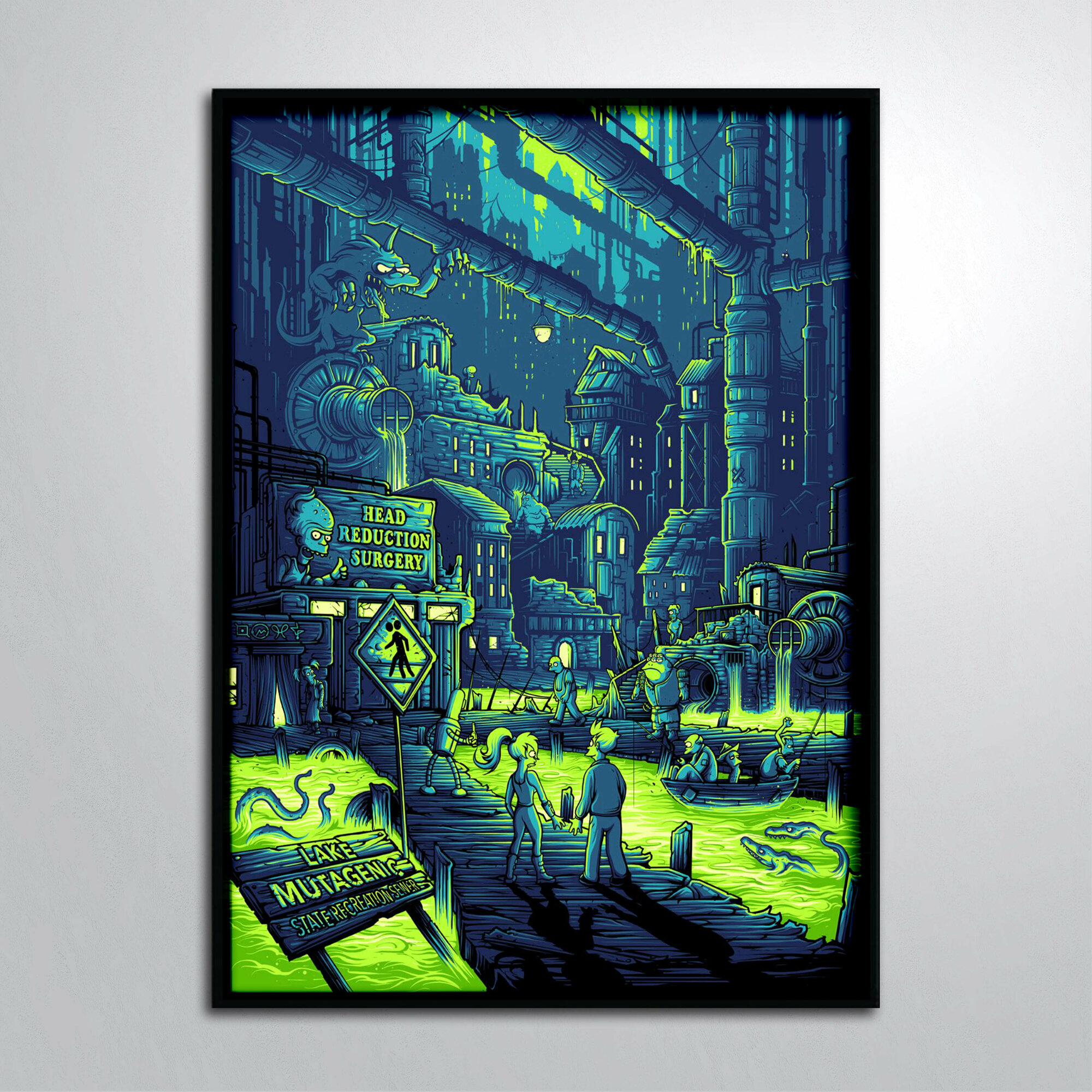 Постер без рамы/Футурама Монстры Futurama